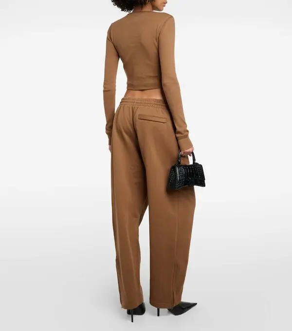 Wardrobe.NYC X Hailey Bieber Cropped Jersey Top - Brown