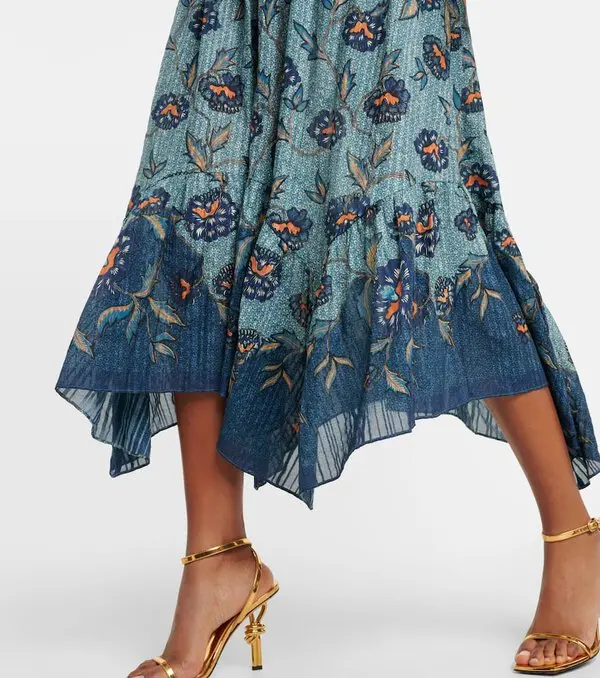 Ulla Johnson Alice Asymmetric Cotton-blend Midi Skirt