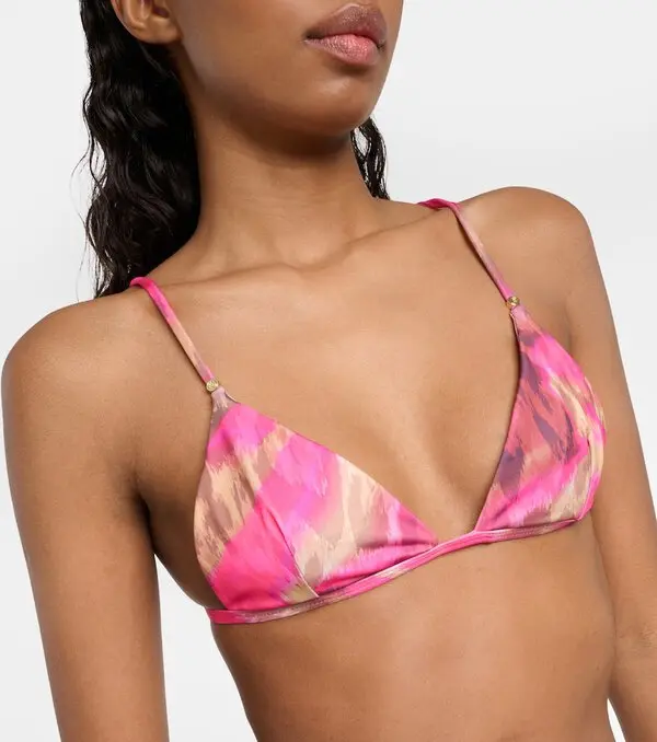 BANANHOT Emi Printed Triangle Bikini Top - Multicoloured
