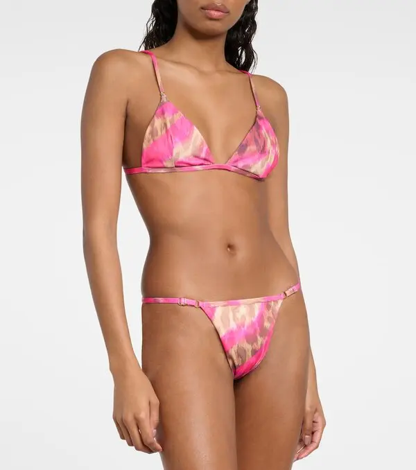 BANANHOT Emi Printed Triangle Bikini Top - Multicoloured
