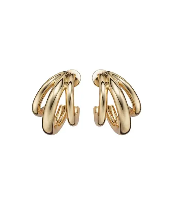 JENNIFER FISHER Triple Micro 10kt-plated Earrings - Gold