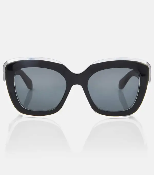 Alaïa Logo Square Sunglasses - Black