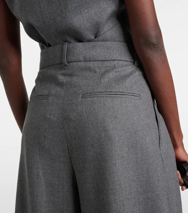Wardrobe.NYC Low-rise Wide-leg Flannel Pants