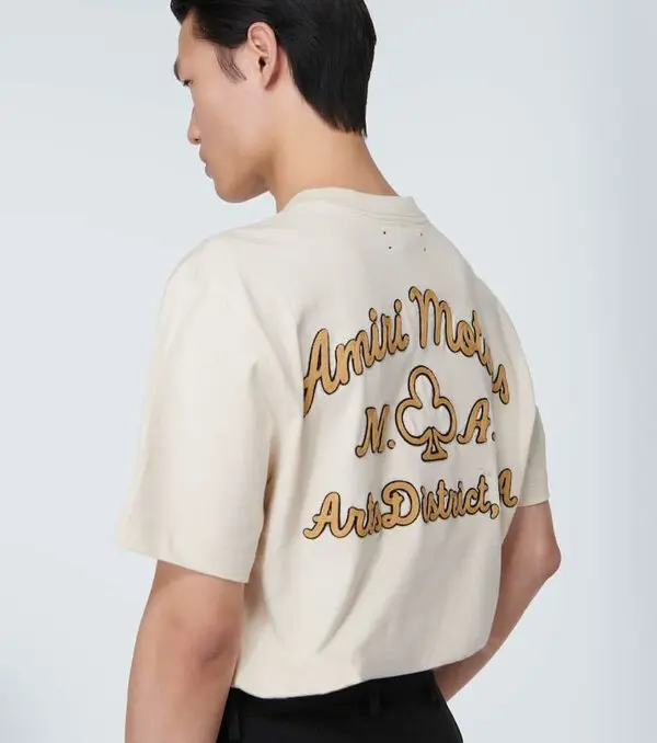 Amiri Motors Cotton Jersey T-Shirt In White - 30% Off | Editorialist