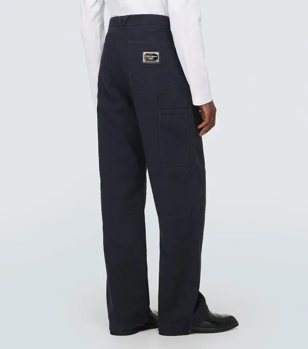 Dolce & Gabbana Mid-rise Straight Cotton Pants