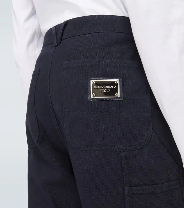 Dolce & Gabbana Mid-rise Straight Cotton Pants