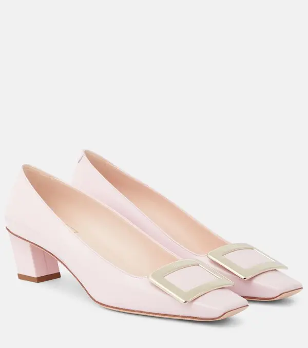 ROGER VIVIER Belle Vivier 45 Leather Pumps - Pink