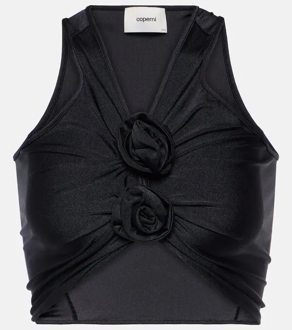 Coperni Floral Jersey Halter Top