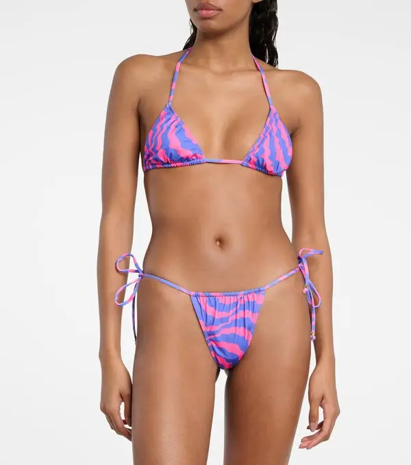 BANANHOT Bell Ruched Bikini Bottom - Multicoloured