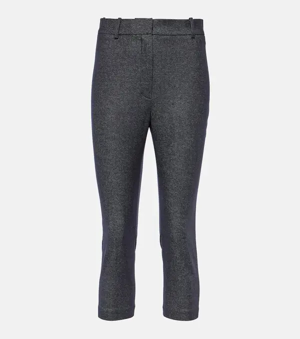 Magda Butrym High-rise Cropped Pants - Blue