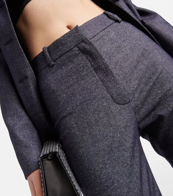 Magda Butrym High-rise Wool And Cotton Cropped Pants