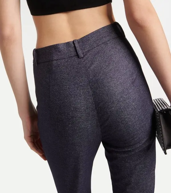 Magda Butrym High-rise Wool And Cotton Cropped Pants
