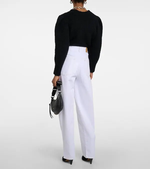 Isabel Marant Étoile Vetan High-rise Wide-leg Jeans - White