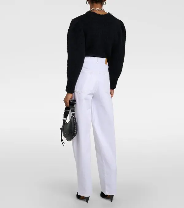 Isabel Marant Étoile Vetan High-rise Wide-leg Jeans - White