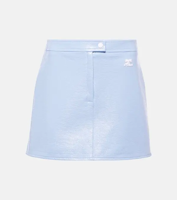 COURREGES Courrèges Logo High-rise Miniskirt - Blue