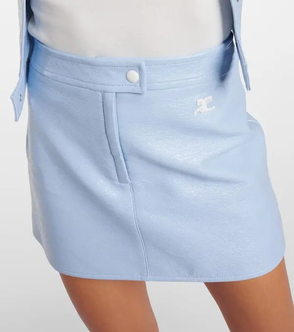 COURREGES Courrèges Logo High-rise Miniskirt - Blue