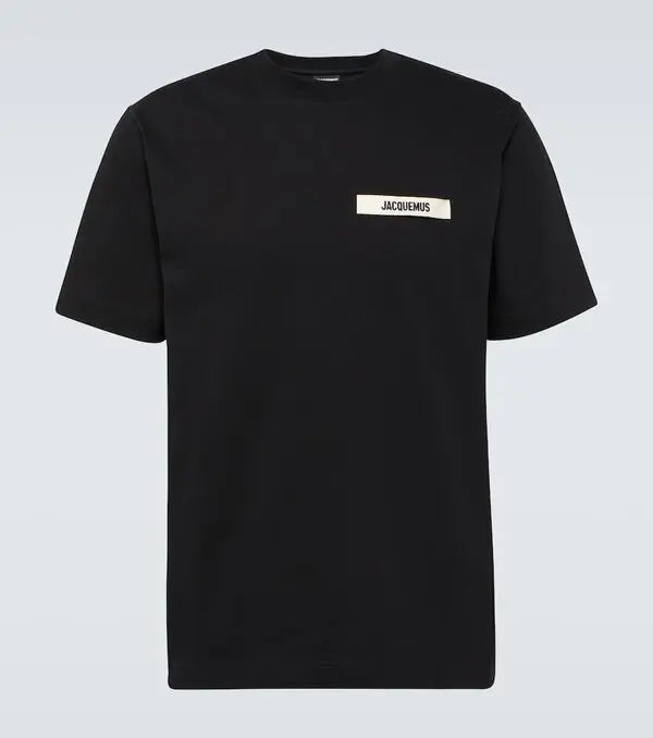Jacquemus Le T-shirt Gros Grain Cotton T-shirt - Black