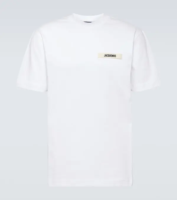 Jacquemus Le T-shirt Gros Grain Cotton T-shirt - White