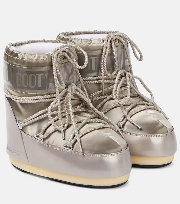 Moon Boot Icon Low Glance Satin Snow Boots - Gold