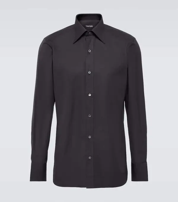 TOM FORD Cotton Poplin Tuxedo Shirt