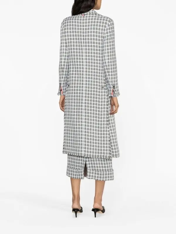 Thom Browne Check-pattern Tweed Coat
