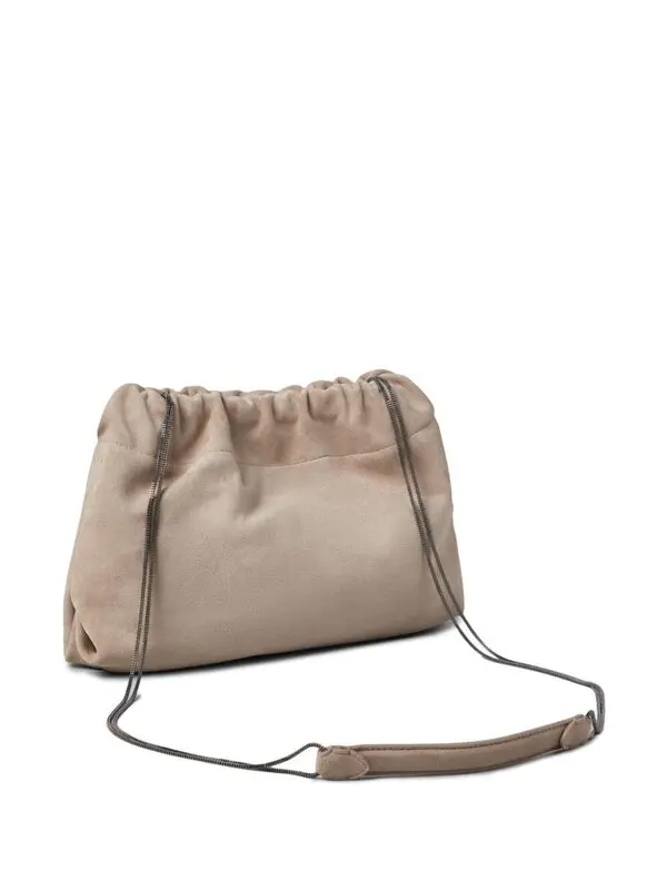 Brunello Cucinelli Suede Drawstring Shoulder Bag