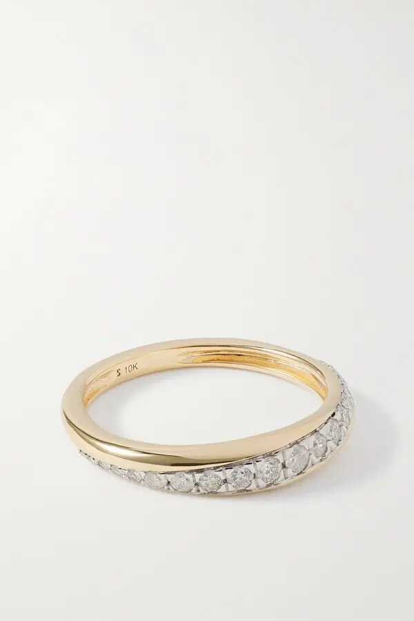 STONE AND STRAND Twist 10-karat Diamond Ring