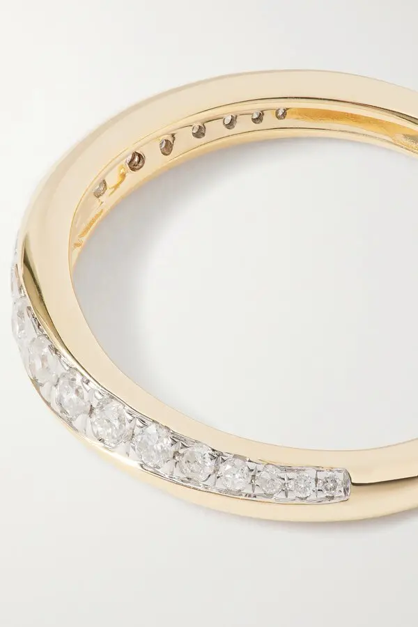 STONE AND STRAND Twist 10-karat Diamond Ring