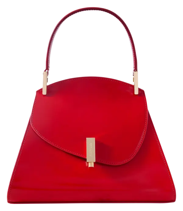 FERRAGAMO Prisma Glossed-leather Tote