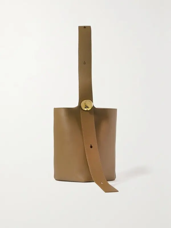 Loewe Pebble Leather Bucket Bag - Brown