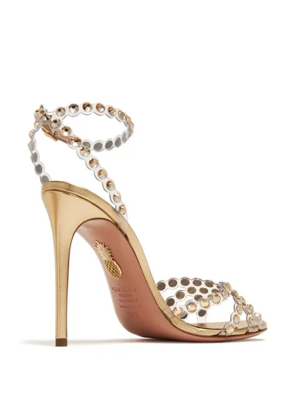 AQUAZZURA Tequila 105mm Crystal-embellished Sandals