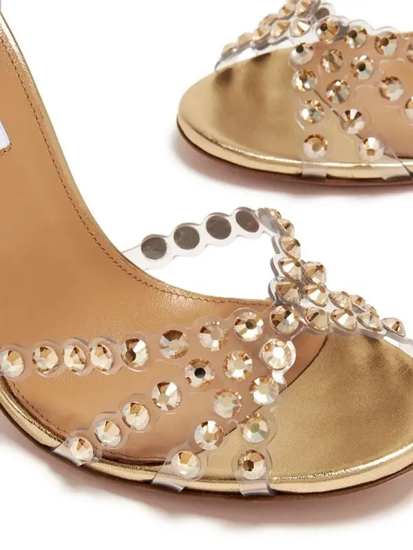 AQUAZZURA Tequila 105mm Crystal-embellished Sandals