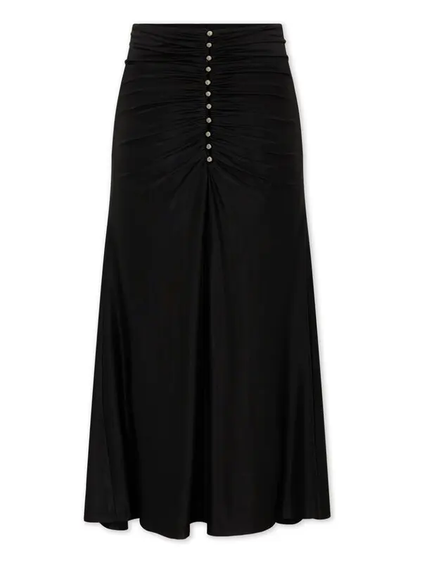 Rabanne Button-embellished Draped Skirt