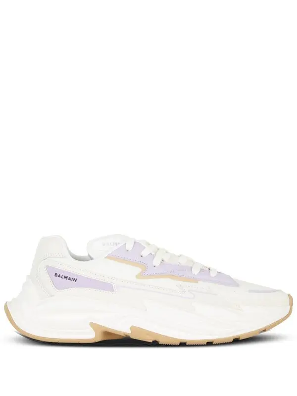 Balmain B-dr4g0n Panelled Lace-up Sneakers - Neutrals