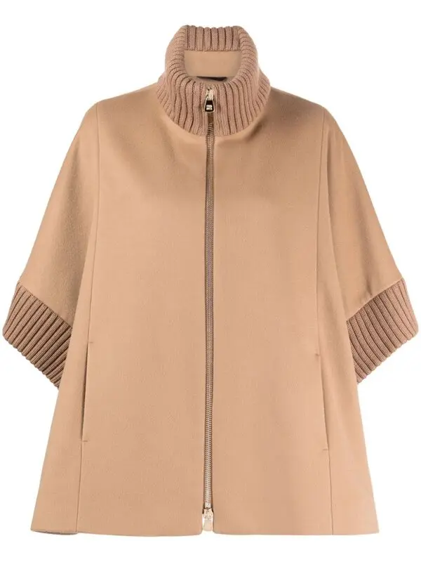 Cinzia Rocca Wide-sleeved Virgin Wool Jacket - Brown