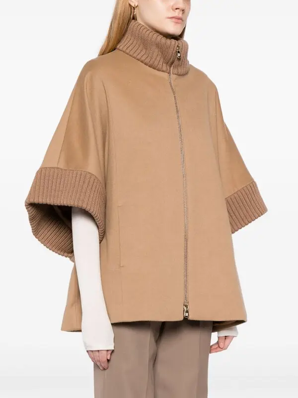 Cinzia Rocca Wide-sleeved Virgin Wool Jacket - Brown