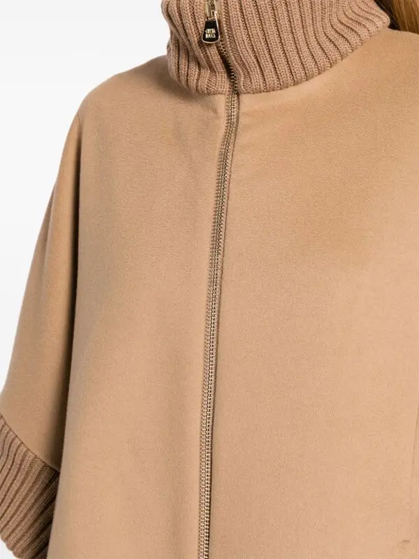 Cinzia Rocca Wide-sleeved Virgin Wool Jacket - Brown