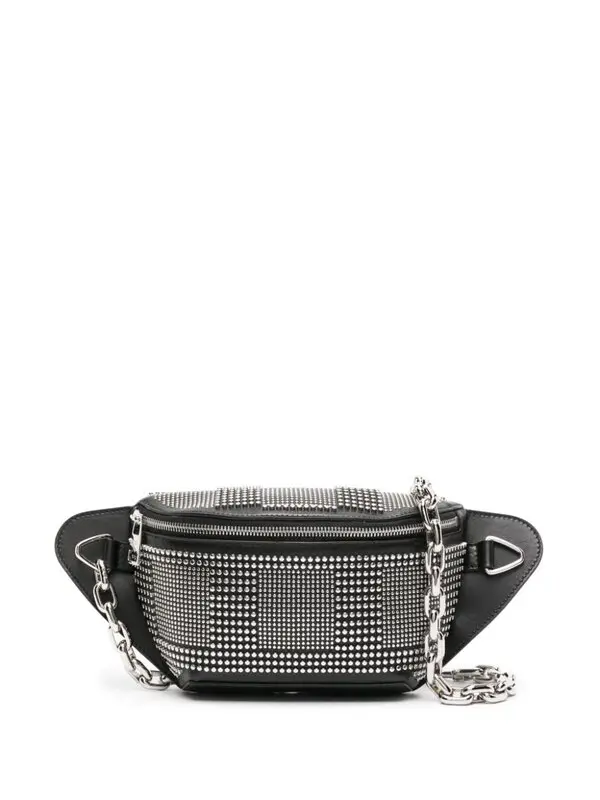 Alexander McQueen Stud-embellished Messenger Bag - Black