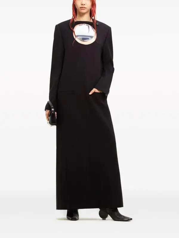 COURREGES Cut-out Long-sleeve Maxi Dress