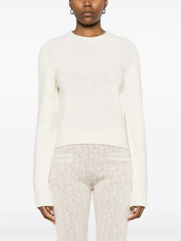 Palm Angels Curved-logo Wool-blend Jumper