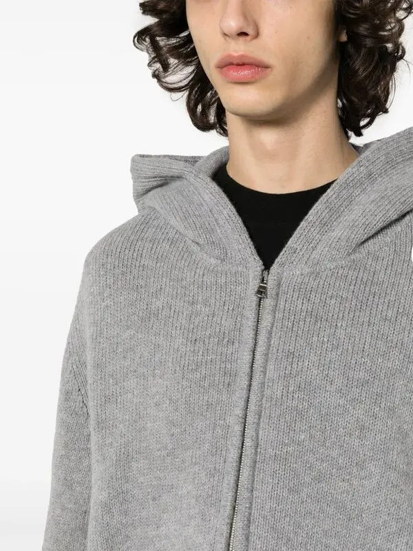 Palm Angels Curved-logo Zip-up Hoodie