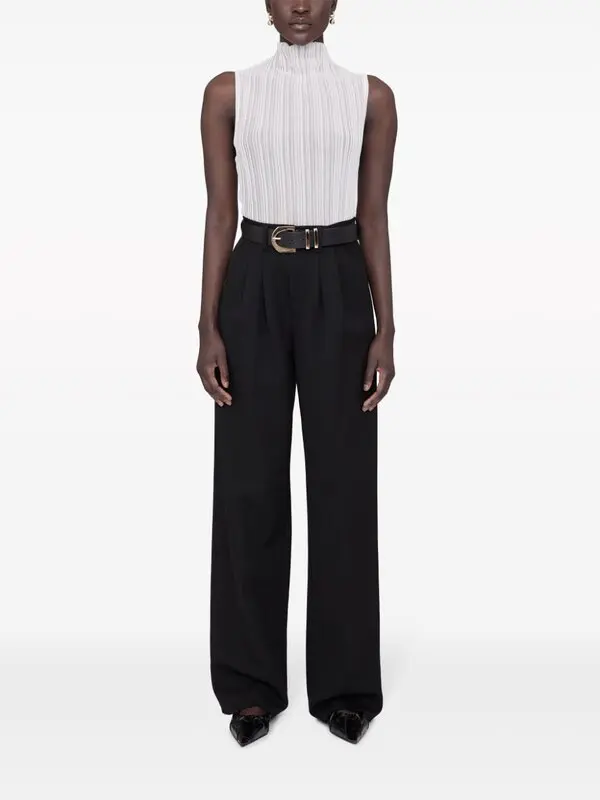 ANINE BING Carrie Wide-leg Wool Trousers