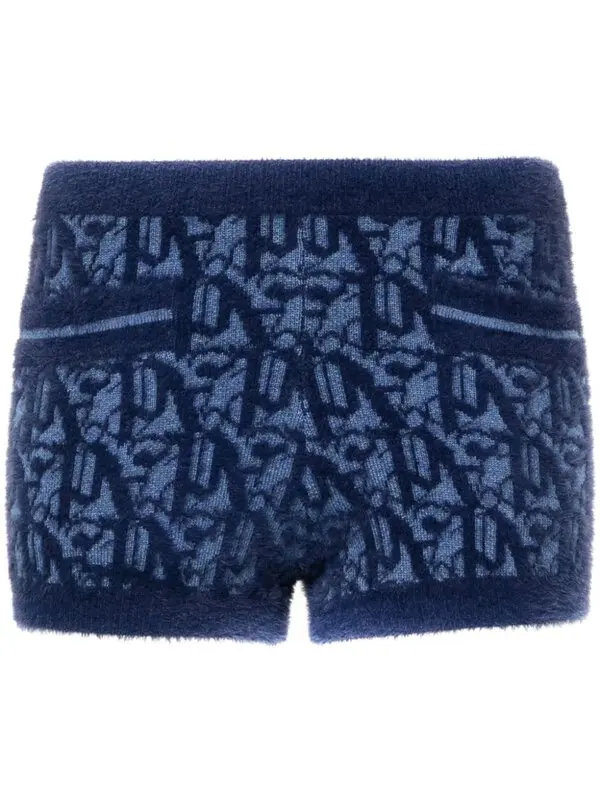 Palm Angels Monogram-jacquard Knitted Shorts