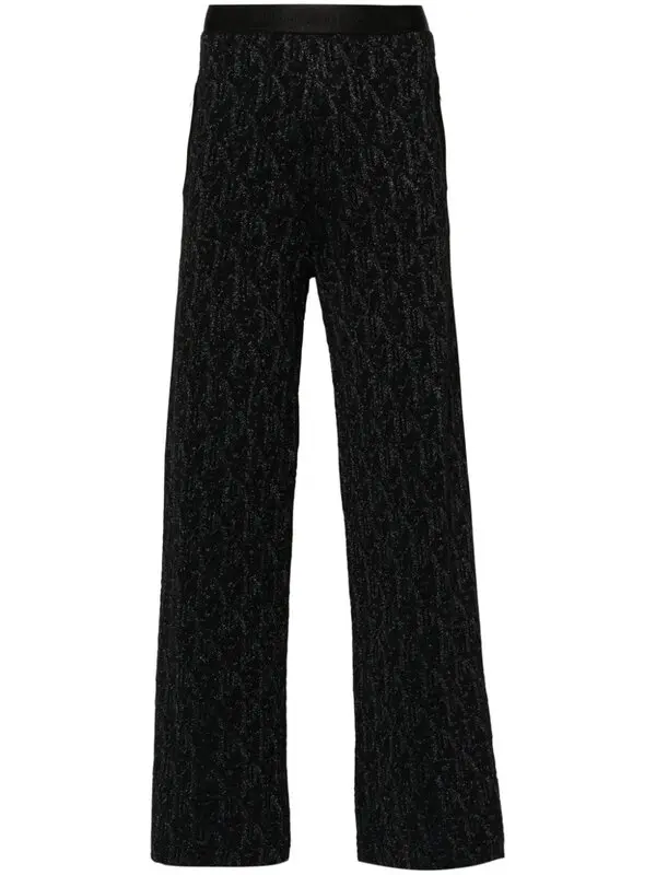 Palm Angels Monogram Jacquard Knitted Trousers