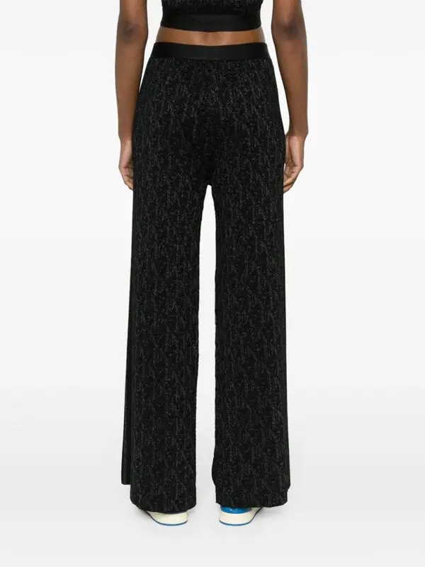 Palm Angels Monogram Jacquard Knitted Trousers