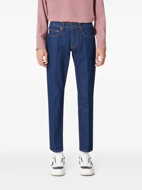 Valentino Garavani Maison Tailoring Denim Pants - Blue