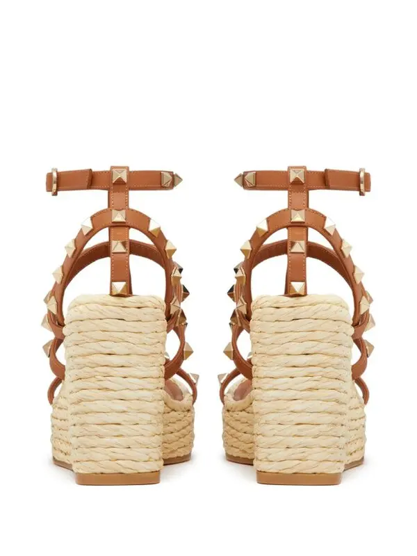 Valentino Garavani 95mm Rockstud Wedge Sandals