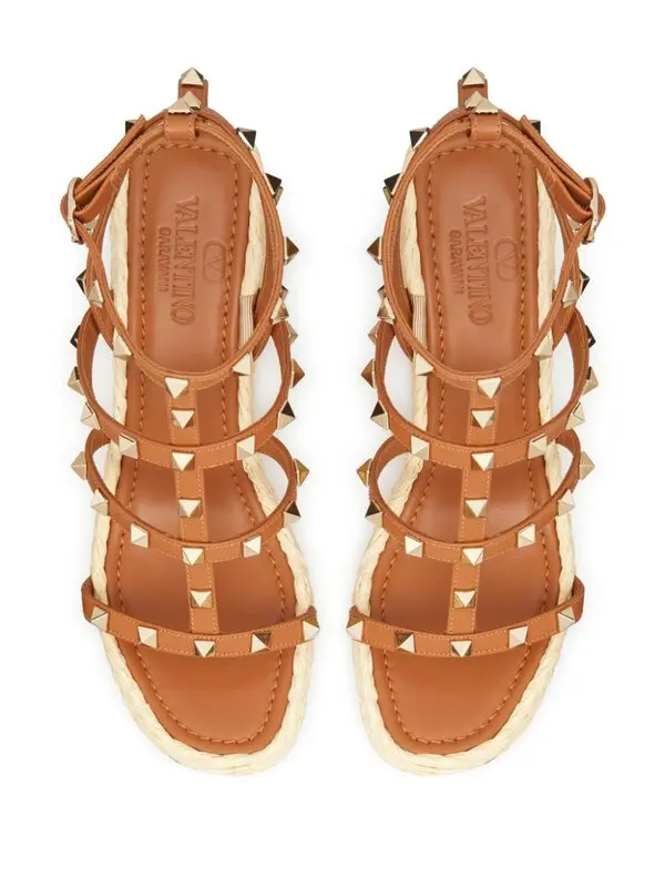 Valentino Garavani 95mm Rockstud Wedge Sandals