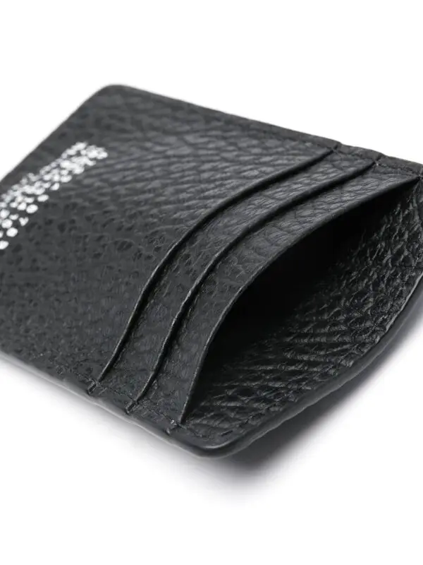 MAISON MARGIELA Four Stitches-print Leather Cardholder - Black