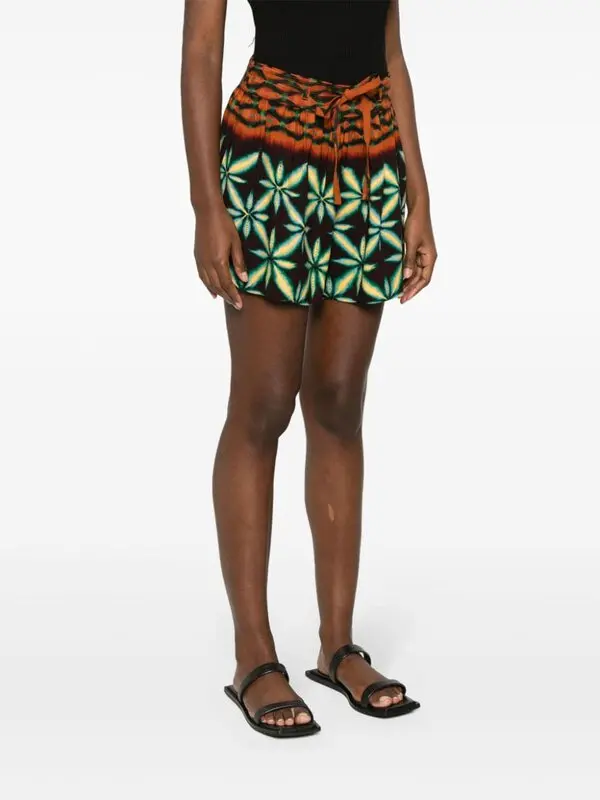 Ulla Johnson Olivinite Abstract-patterned Shorts